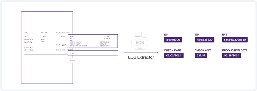 Data Extraction from Explanation of Benefit Document - EOB Extraction